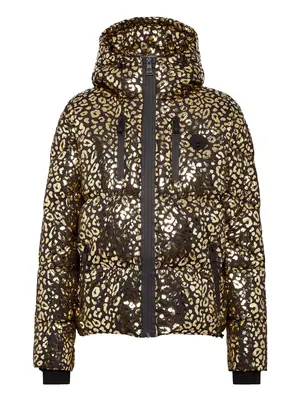 PLEIN SPORT Leopard-print Puffer Jacket - Gold
