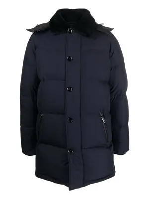 Brioni Padded Down Coat - Blue