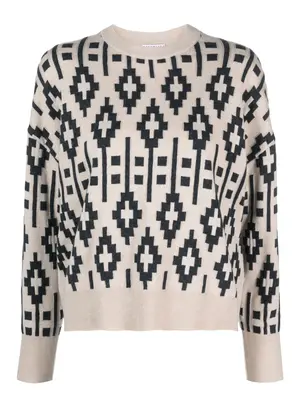 BRUNELLO CUCINELLI Brunello Cucinelli Jacquard Virgin Wool-Blend Jumper