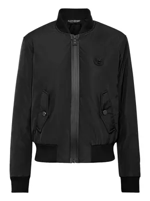 PLEIN SPORT Plein Sport Logo-Patch Zip-Up Bomber Jacket