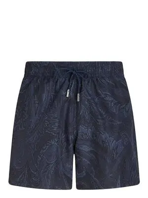 Etro Paisley-print Swim Shorts - Blue