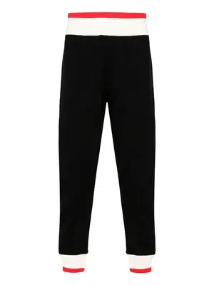 Alexander McQueen Logo-print Strap Cotton Track Pants - Black