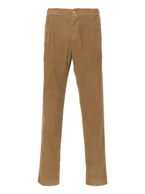 Kiton Slim-cut Corduroy Trousers - Brown