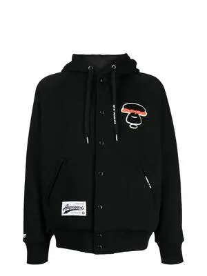 AAPE BY *A BATHING APE Moonface Camo Reversible Hooded Jacket - Black