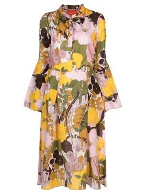 LA DOUBLEJ La DoubleJ Casanova Floral-Print Midi Dress