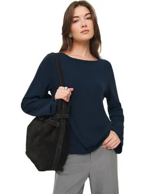 REFORMATION Eternity Knit Top Blue