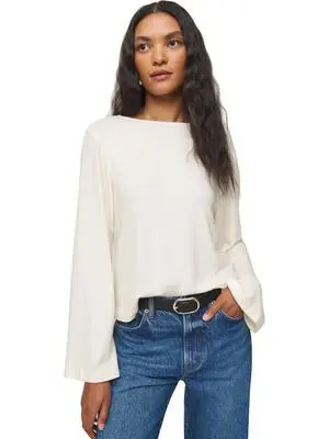 REFORMATION Eternity Knit Top Ivory