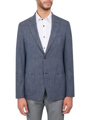 W.R.K Slim Fit Microcheck Sport Coat - Blue