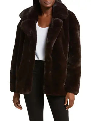Blanknyc Faux Fur Coat - Americano
