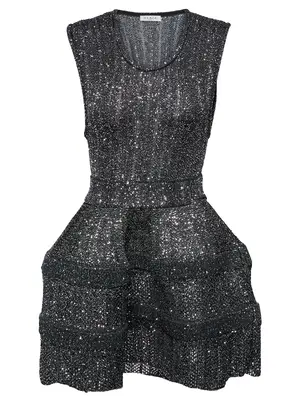 Alaïa Sequined Mini Dress - Silver