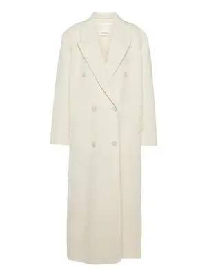 THE FRANKIE SHOP Gaia Oversized Wool-blend Coat - White