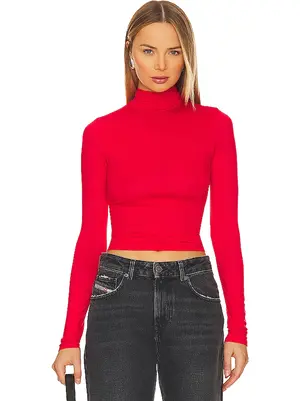 LOVERS AND FRIENDS Catania Turtleneck Top - Bright Red