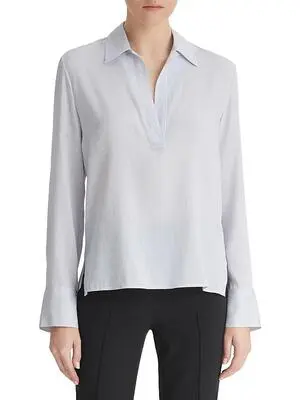 Vince Classic Johnny Collar Shirt - Sky Graphic