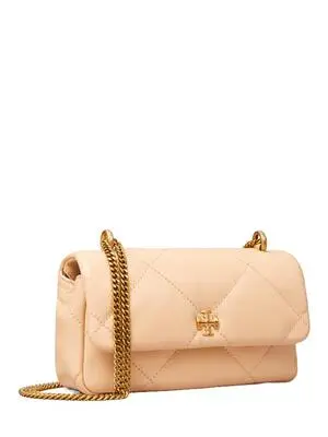 Tory Burch Mini Kira Diamond Quilt Flap Bag - Apricot