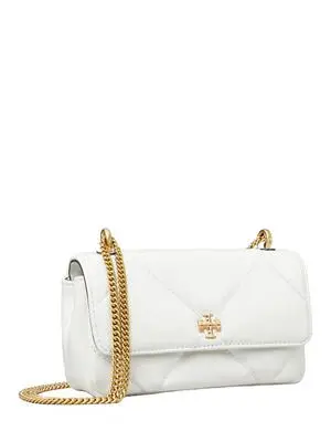 Tory Burch Mini Kira Diamond Quilt Flap Bag Blanc