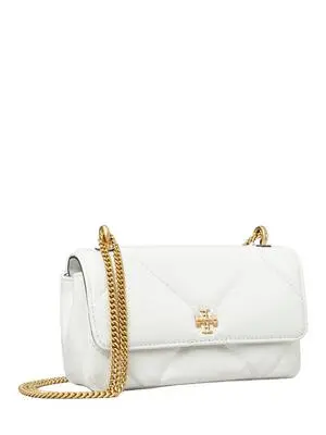 Tory Burch Mini Kira Diamond Quilt Flap Bag Cirrus Cloud