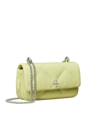 Tory Burch Mini Kira Diamond Quilt Flap Bag Fresh Pear