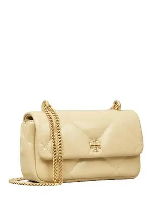 Tory Burch Mini Kira Diamond Quilt Flap Bag Vanilla Soft Serve