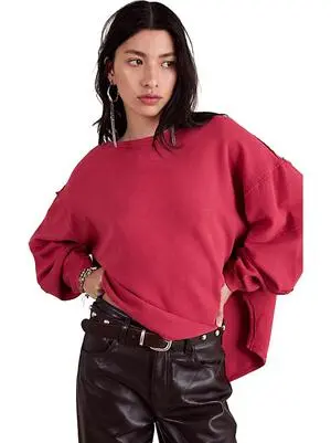 Free People Total Eclipse Long-Sleeve Tee Retro Red