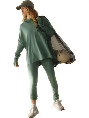 Free People Hot Shot Hooded Set - Heritage Green