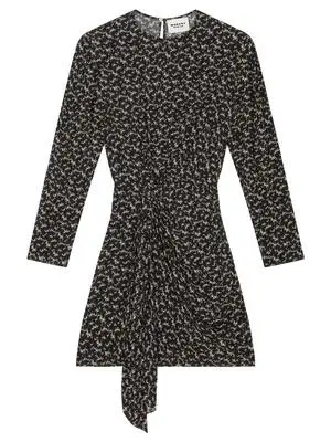 MARANT ETOILE Printed Mini Dress - Black