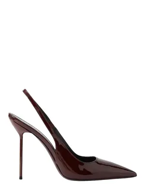 Paris Texas Lidia Patent-Leather Slingback Pumps Burgundy