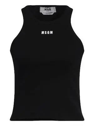 MSGM Cotton-blend Tank Top - Black