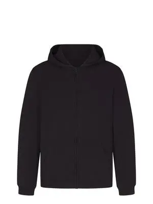 SKIMS Jersey Lounge Zip Up Hoodie - Obsidian