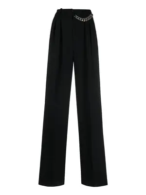 Barbara Bui Chain-detail Wide-leg Trousers - Black