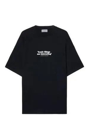 Off-White Ironic Quote-print Cotton T-shirt - Black
