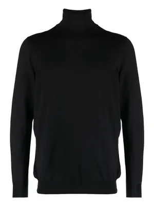 Kiton Roll-neck Fine-knit Jumper - Black