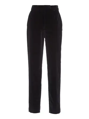 Prada Velvet Straight-leg Trousers - Black
