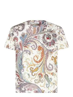 Etro Paisley-print Cotton T-shirt - White