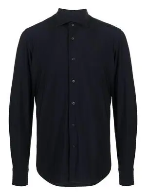 Corneliani Spread-collar Button-up Shirt - Blue
