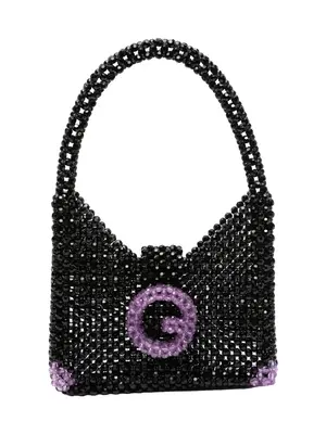 Germanier Bead-embellished Shoulder Bag - Black
