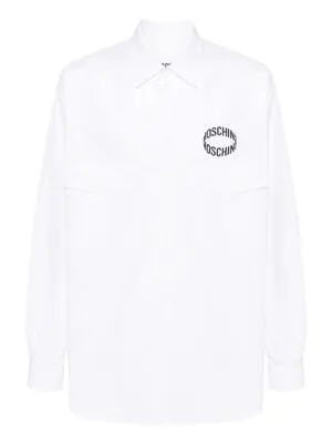 Moschino Logo-print Cotton Shirt - White