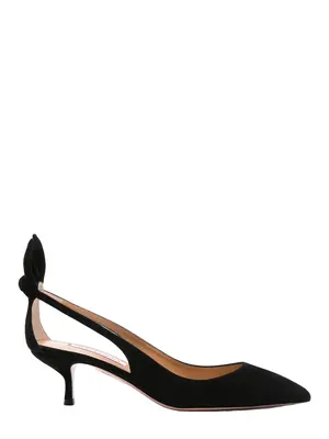 AQUAZZURA Aquazzura 50mm Bow Tie Suede Pumps
