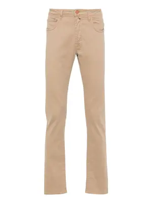 Incotex Low-rise Slim-fit Trousers - Neutrals