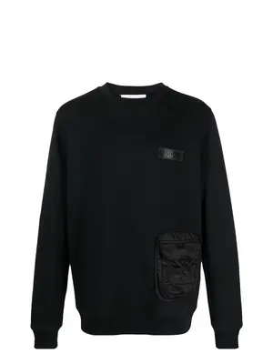 Moschino Cargo Cotton Sweatshirt - Black
