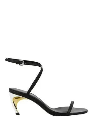 Alexander McQueen Armadillo 65mm Leather Sandals - Black