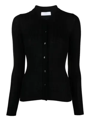 RXQUETTE RXQUETTE Ribbed-Knit Polo Cardigan