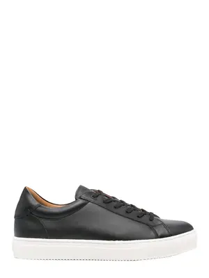 Boggi Milano Panelled Leather Sneakers - Black
