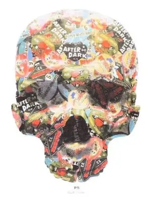 Paul Smith Skull Sticker Organic-cotton T-shirt - White