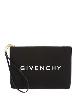 GIVENCHY Givenchy Logo Graphic Canvas Travel Pouch