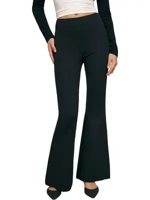REFORMATION Jolie Flare Hem Pants - Black