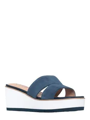 NYDJ NYDJ Raizu Platform Wedge Slide Sandal Navy