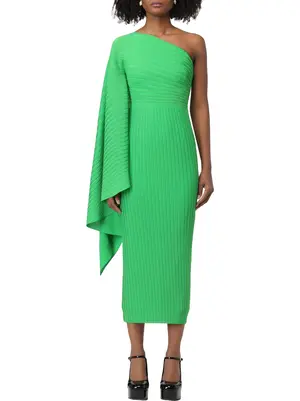 Solace London Lenna One-shoulder Dress - Green