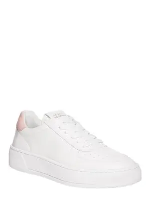 STUART WEITZMAN Stuart Weitzman Courtside Lace Up Sneakers White/pink