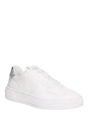 STUART WEITZMAN Stuart Weitzman Courtside Lace Up Sneakers White/silver