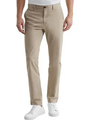 REISS Pitch Washed Slim Fit Chinos - Stone